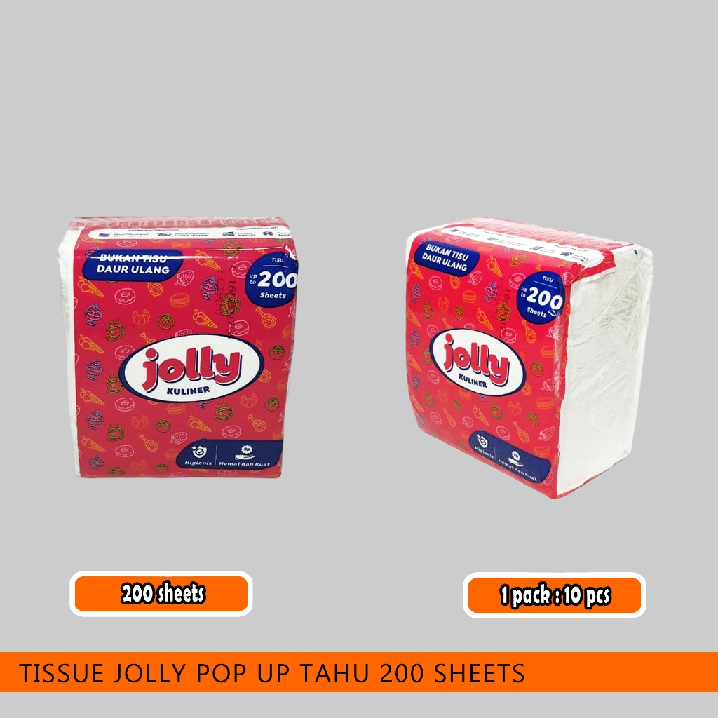 Jual tissue jolly pop up 200 sheet / 1 pcs | Shopee Indonesia