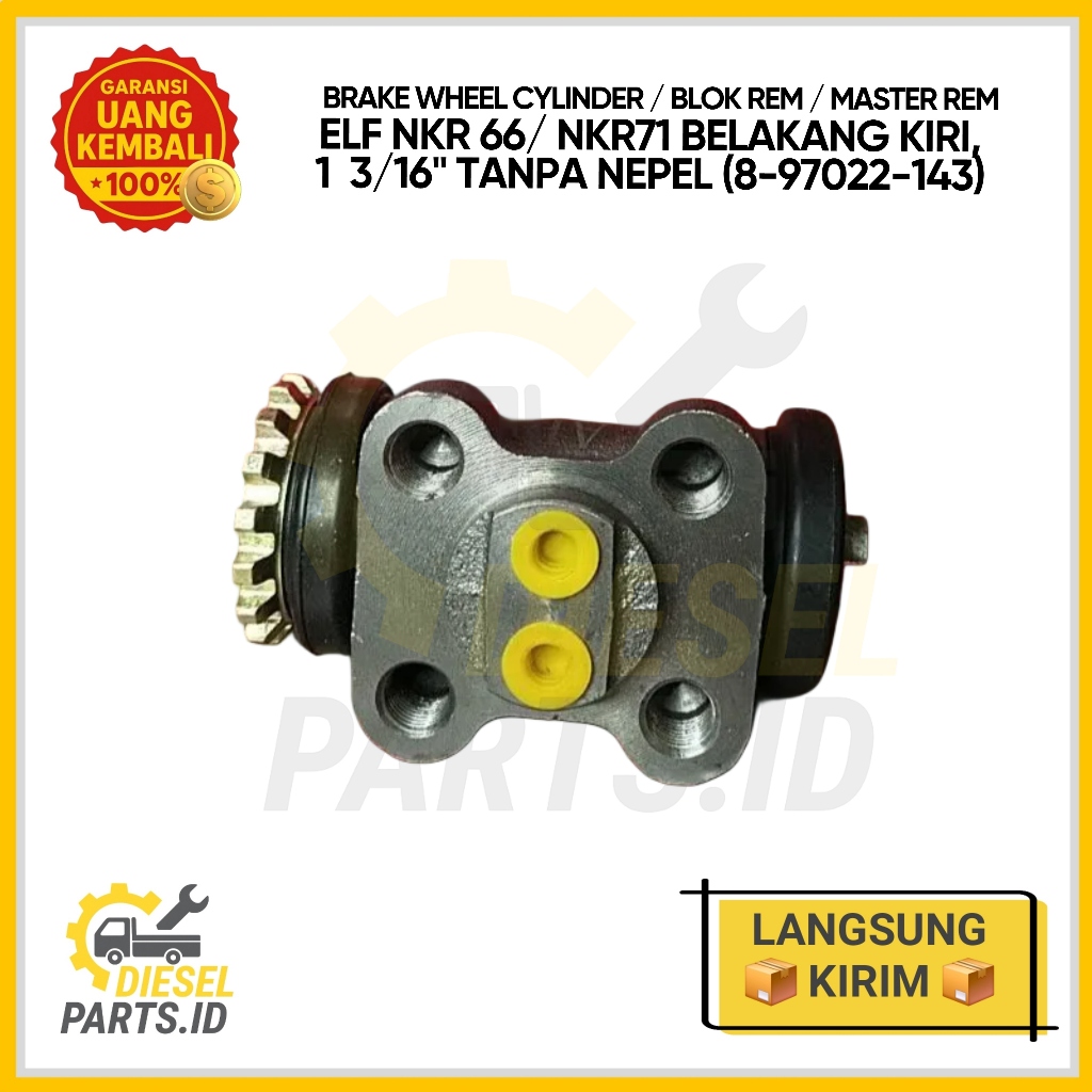 Jual Blok Rem Belakang Kiri Isuzu ELF NKR66 NKR71 NMR71 1 3/16" Tanpa ...