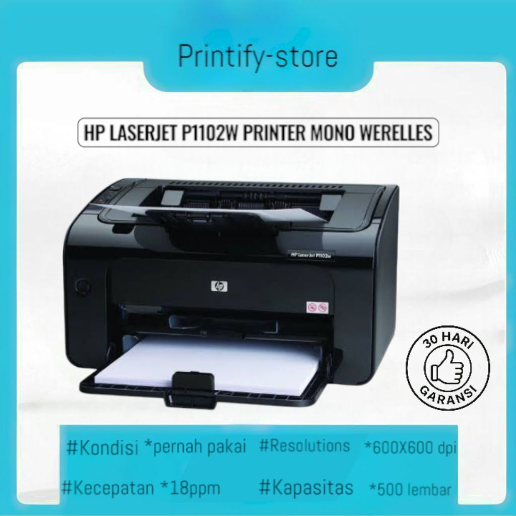 Jual Printer HP Laserjet P1102w Wireless Printer Laser Monochrome Siap ...