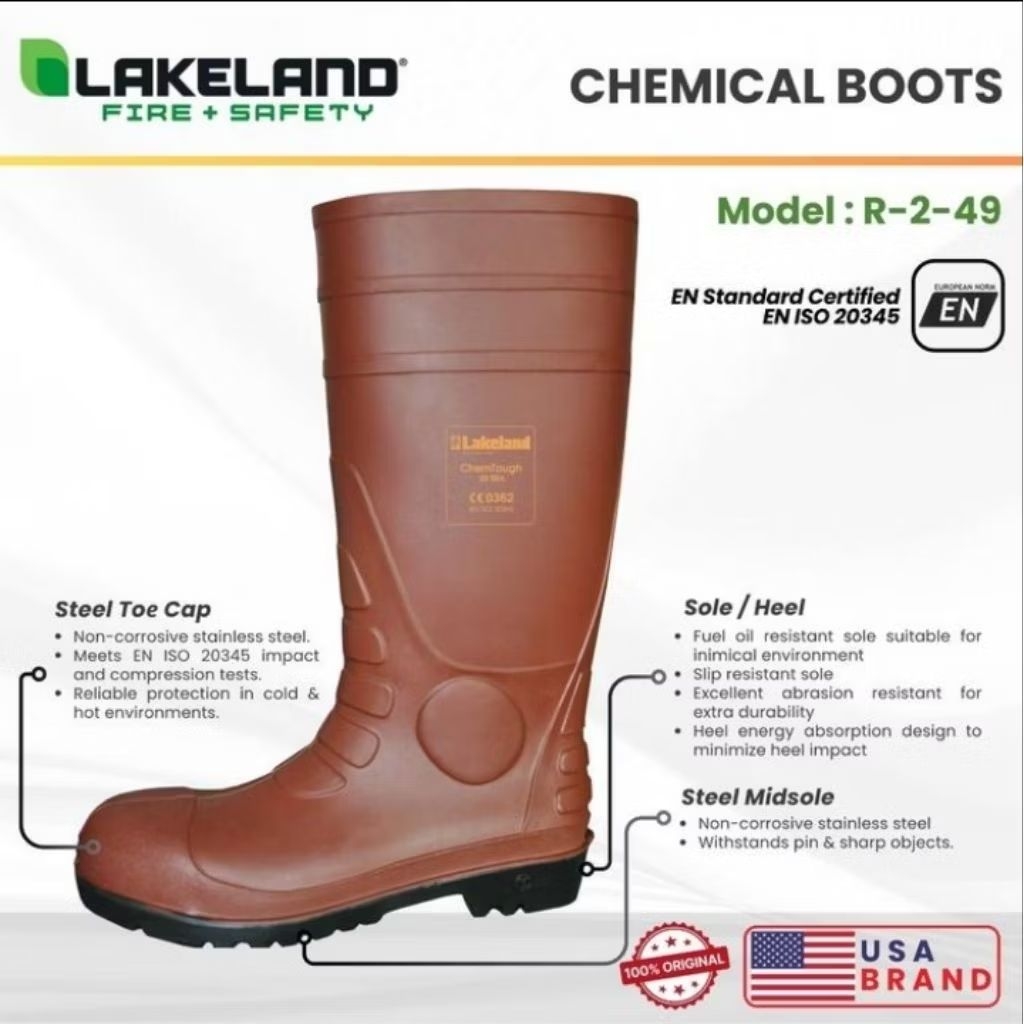 Jual Lakeland R-2-49 - sepatu safety anti kimia untuk industri,Lab ...