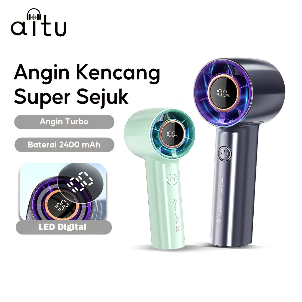 Jual Aitu AF03 Kipas Angin Portable Fleksibel Minim Suara 2400mAh 100 ...