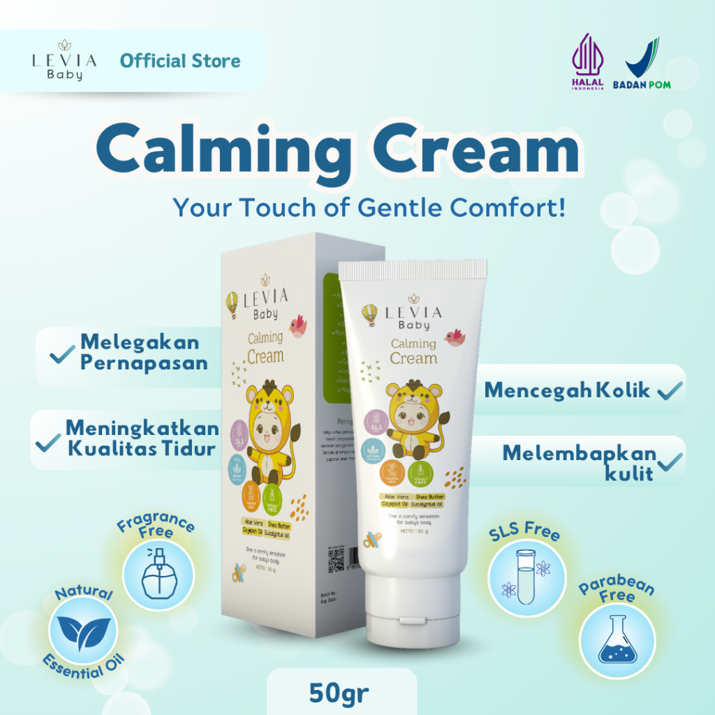 Jual LEVIA Baby Calming Cream | Krim Pencegah Kolik | Menghangatkan ...