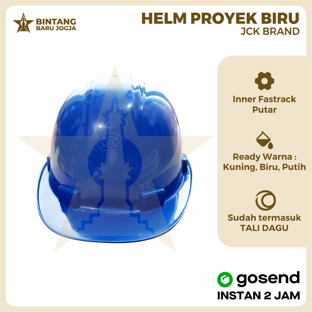 Jual JCK HELM PROYEK SAFETY BIRU SNI MURAH Pelindung Kepala Lengkap ...