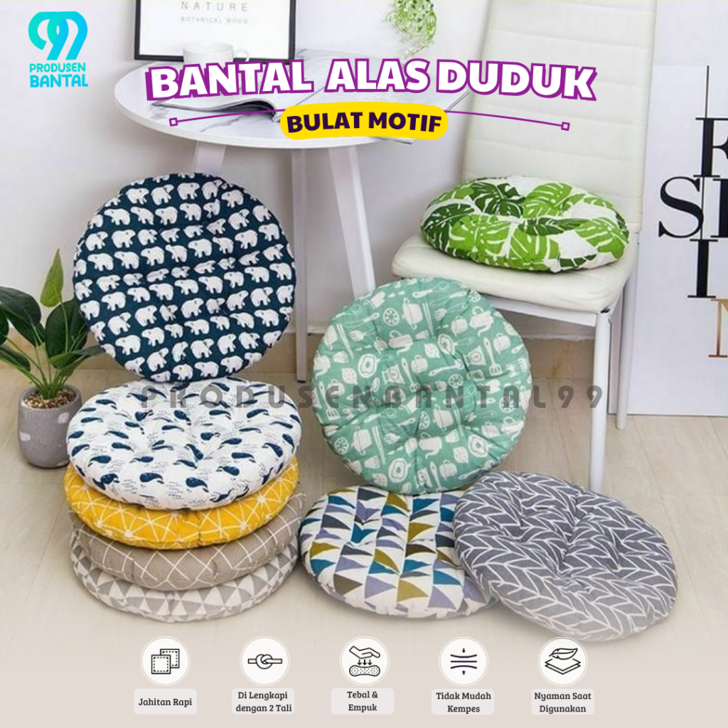 Jual Produsen Bantal 99 - Bantal Alas Duduk Bulat Bantal Duduk ...