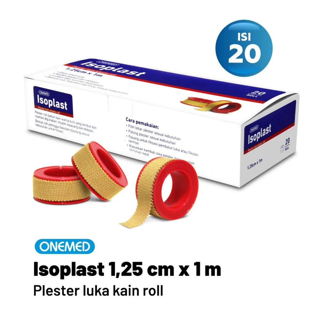 Jual Isoplast 1,25cm x 4,5m Onemed Plester Roll Kain / Box | Shopee Indonesia