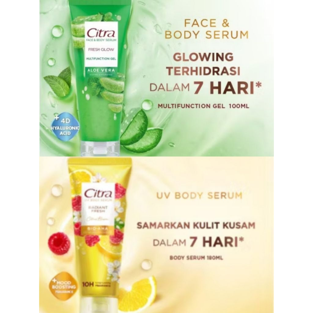 Jual Citra Hand & Body Serum Complete Glow/Radiant Fresh Bio-Aha 180mL ...