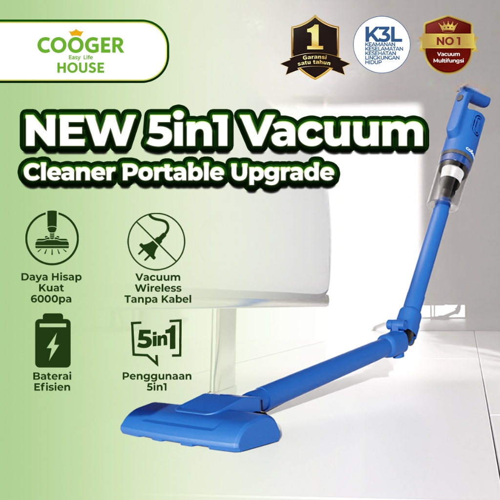 Jual COOGER HOUSE 5IN1 Vacuum Cleaner Portable Daya Hisap 6000Pa Gagang ...