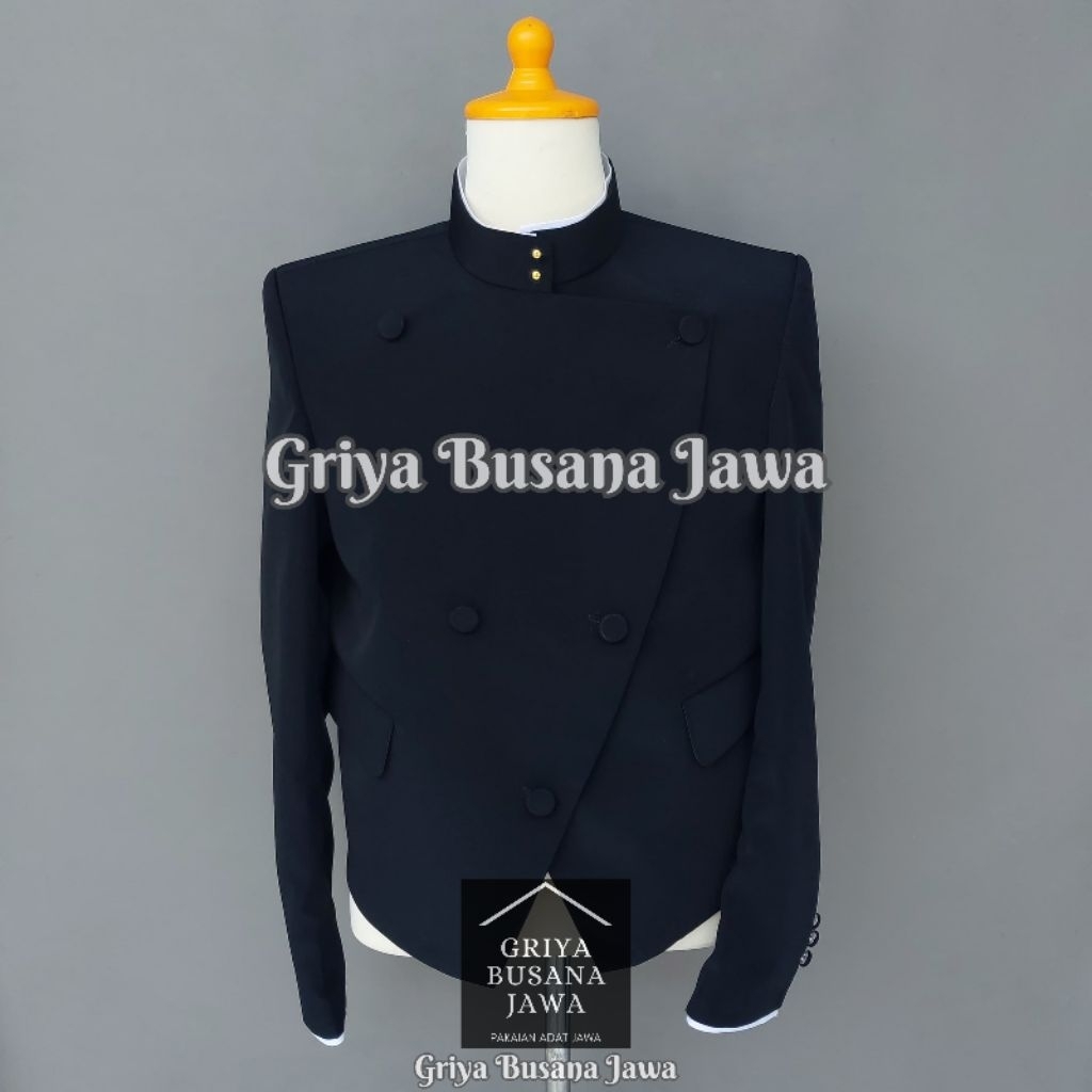 Jual Beskap Jawa Solo Krowok Halus Kancing Bungkus Warna Hitam | Shopee ...