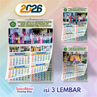 Jual SYAM kalender 2026 custom klep isi 3 lembar lengkap | Shopee Indonesia