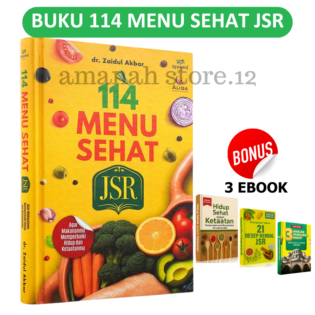 Jual Buku 114 Menu Sehat JSR dr. Zaidul Akbar ORIGINAL ALIQA FULL COLOR ...