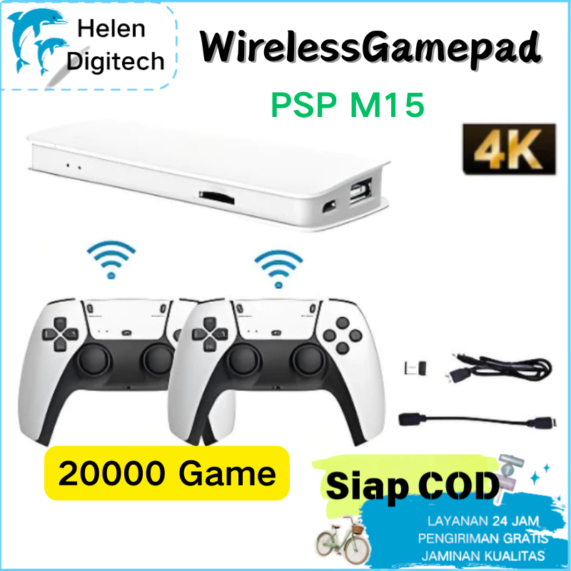 Jual M15 Stik Game PS5 Console 20000 Game 4K 60fps HD Retro 2.4g Game ...