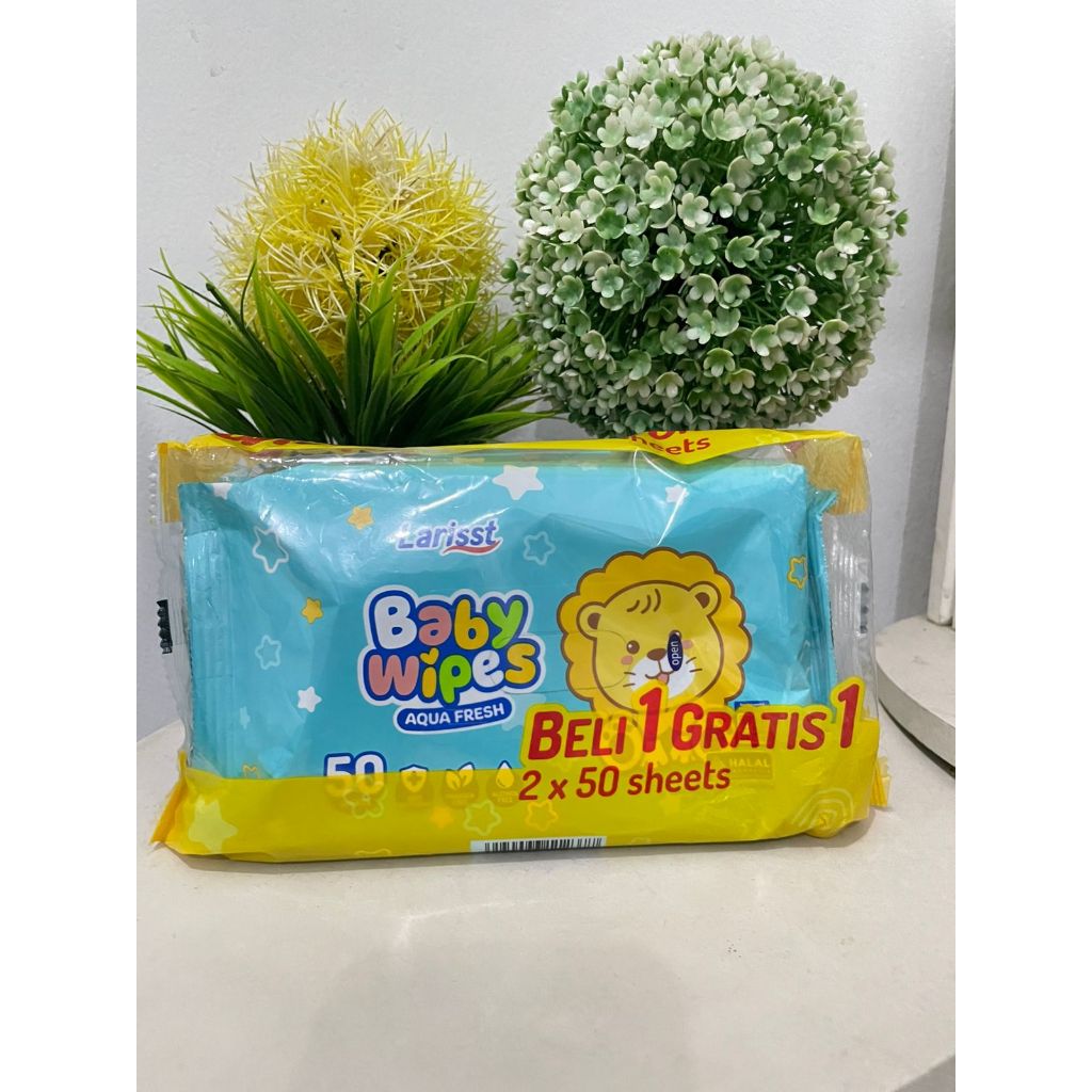 Jual Tisu Basah Larrist Aqua Fresh 2x50 Sheets Masa Berlaku 2028 ...