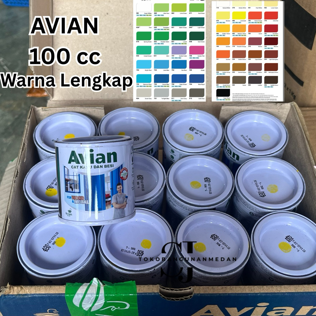 Jual Avian Cat Minyak kecil 100 cc – warna lengkap 0.1 liter untuk Kayu ...