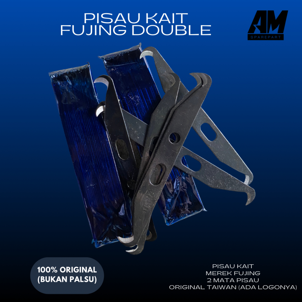 Jual Pisau kait merek FU JING DOUBLE - 2 MATA PISAU untuk textile ...