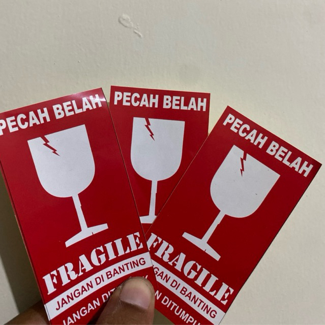 Jual Stiker Fragile (JANGAN DIBANTING JANGAN DITUMPUK) | Shopee Indonesia