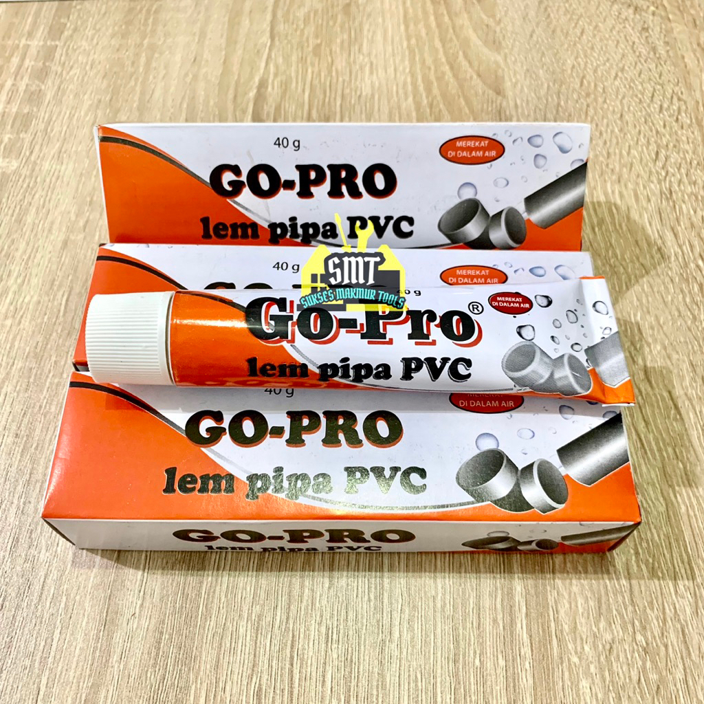 Jual Lem Pipa PVC / Lem Paralon 40g / Lem Pipa GO-PRO / Lem PVC GO-PRO ...