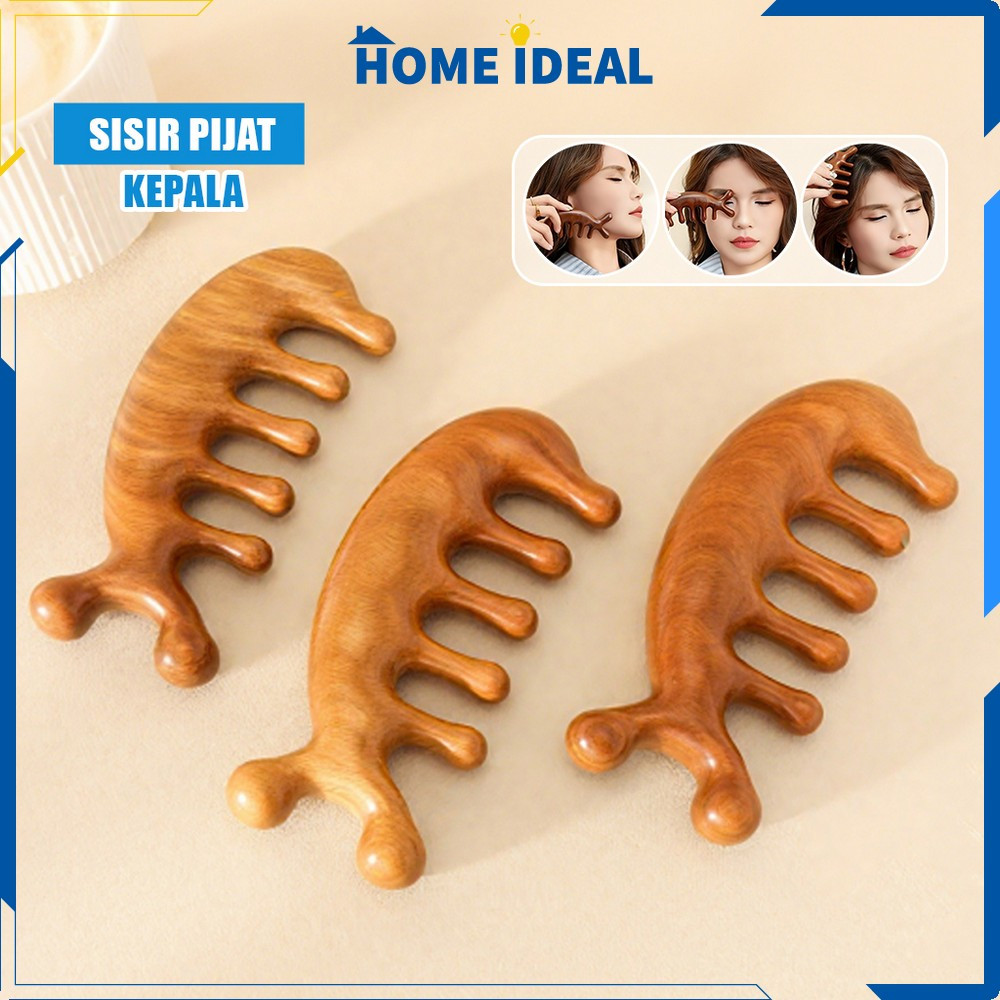 Jual Sisir Pijat Kayu Scalp Massage Comb Terapi Kulit Rambut Serbaguna ...