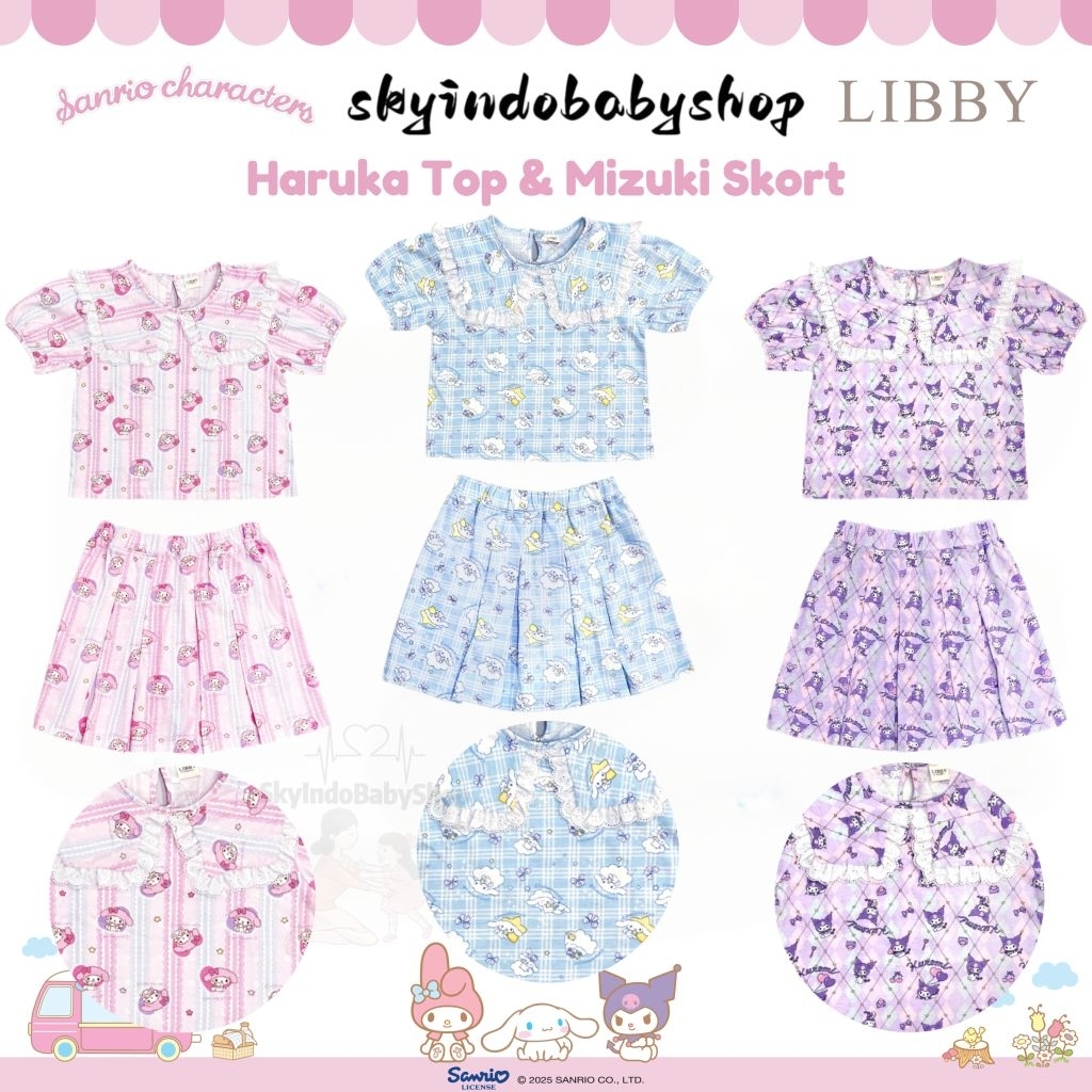 Jual Libby Sanrio Setelan Haruka Mizuki | Kazumi Top | Kirei Tee ...
