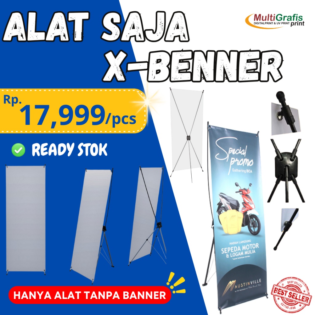 Jual Alat Tiang X Banner / Stand Banner / Standing Ukuran 60x160 cm ...