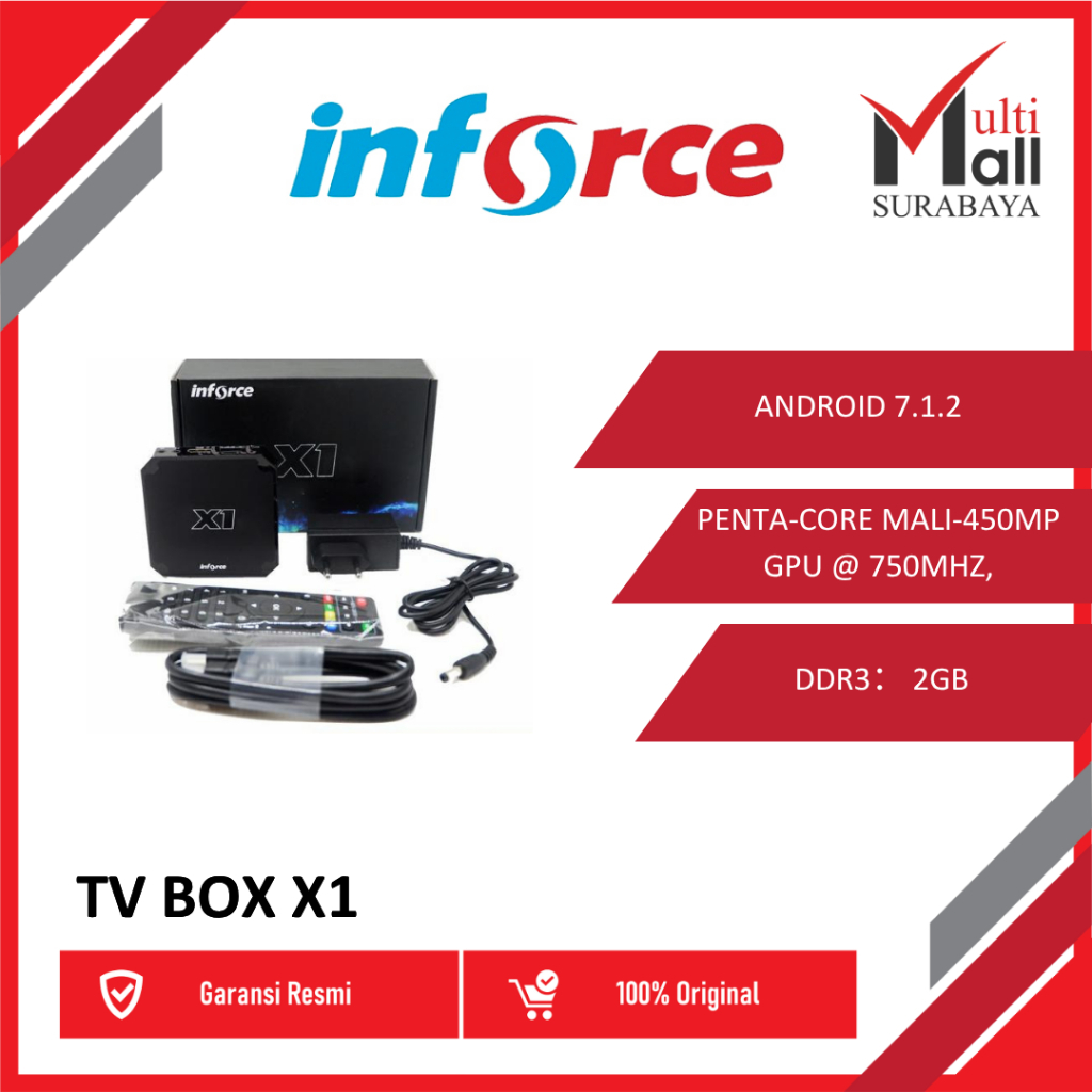 Jual MINI TV BOX ANDROID X1 PRO 4K INFORCE SMART 2GB 16GB Amlogic S905W ...