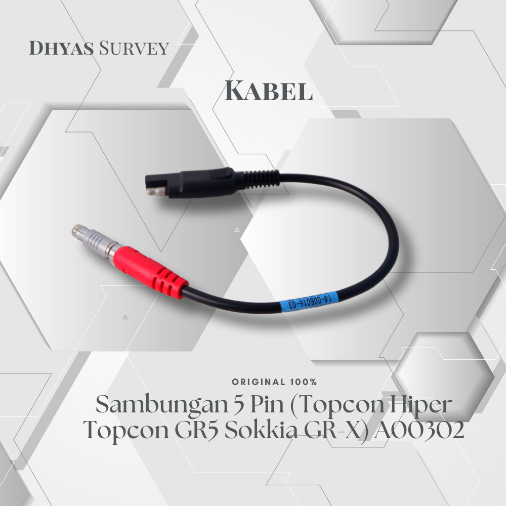 Jual Sambungan Kabel Power 5 pin A00302 untuk GPS Topcon Hiper/ GPS ...
