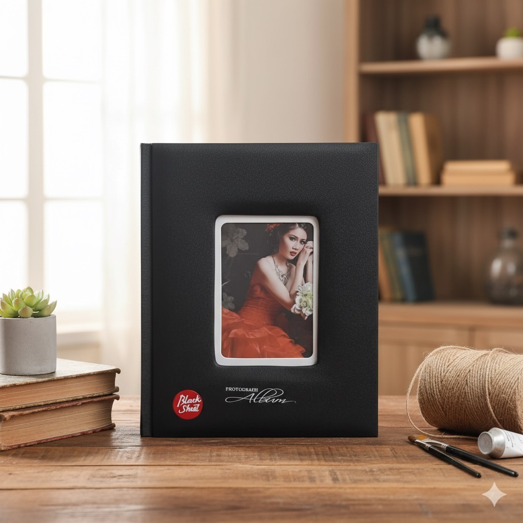 Jual Album Foto 4R isi 40 Foto Landscape Magnetic/Tempel 10 Sheet Hitam ...
