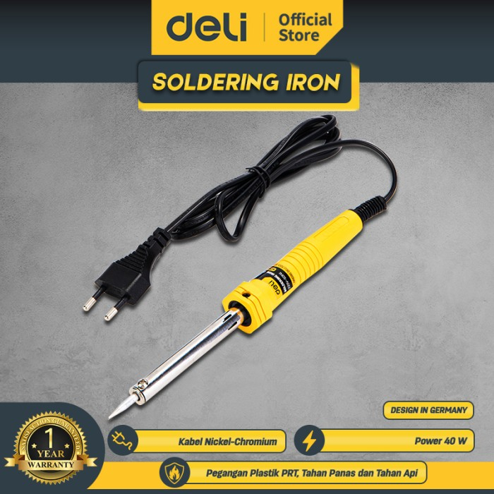 Jual Deli Soldering Iron/Soldering Listrik Alat Patri 30W/60W Stainless ...