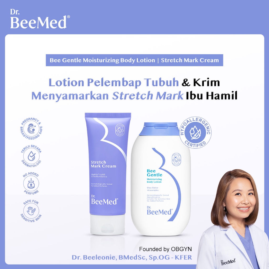 Jual Dr.BeeMed 2pcs Set Body Lotion + Stretch Mark Cream - Pelembab ...