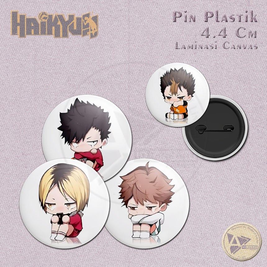 Jual Pin Badge Bros ANIME HAIKYUU FLY HIGH CHIBI CRYING Pin Accessories ...