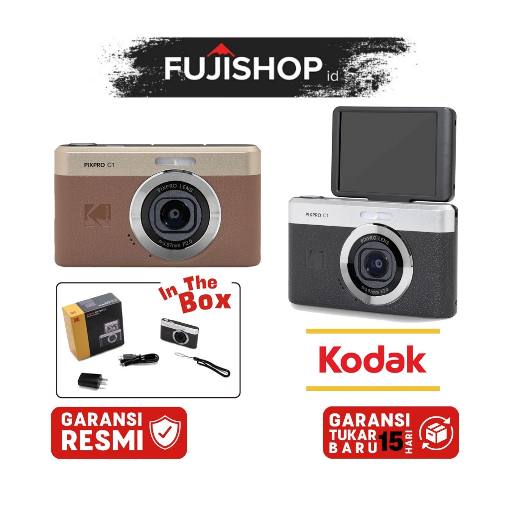 Jual Kodak PIXPRO C1 Zoom Digital Camera Flip Screen / Kodak C1 Digicam ...
