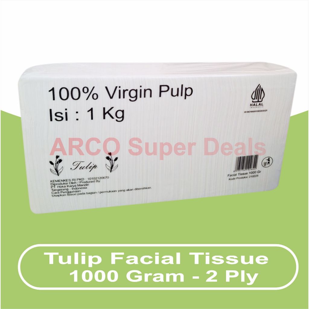 Jual Tissue Facial Tulip 1000 Gram 1 Kg 2 Ply | Shopee Indonesia