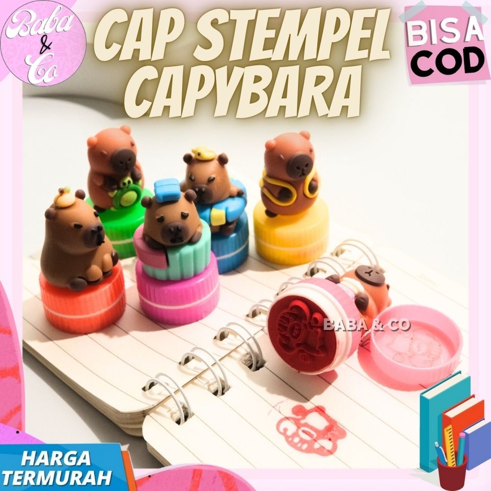 Jual CAP STAMPEL CAPYBARA LUCU UNIK MAINAN STEMPEL CAP BASAH CAPYBARA ...