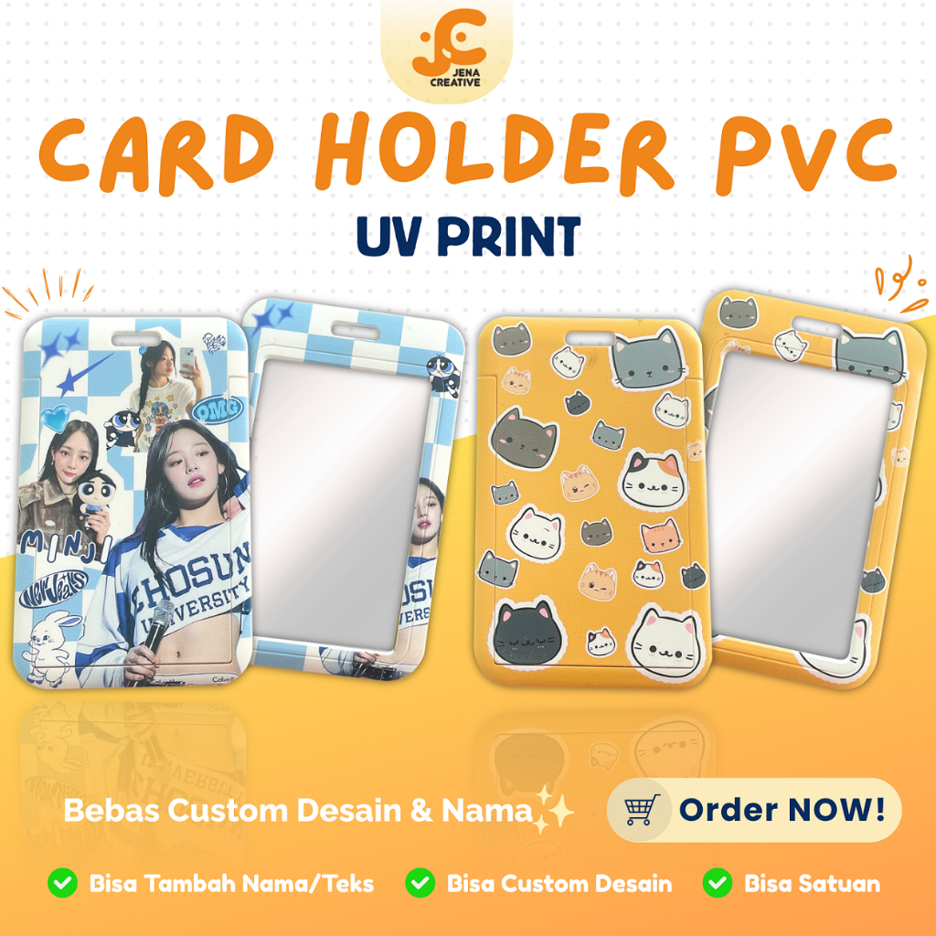 Jual Custom Card Holder PVC Custom PRINT UV/Hardcase CUSTOM/Photocard ...