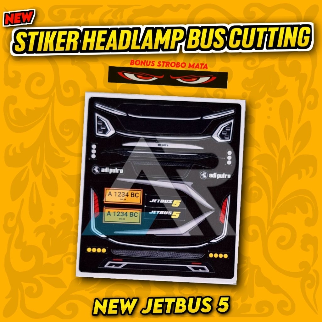 Jual Stiker headlamp bus jetbus 5 | Shopee Indonesia