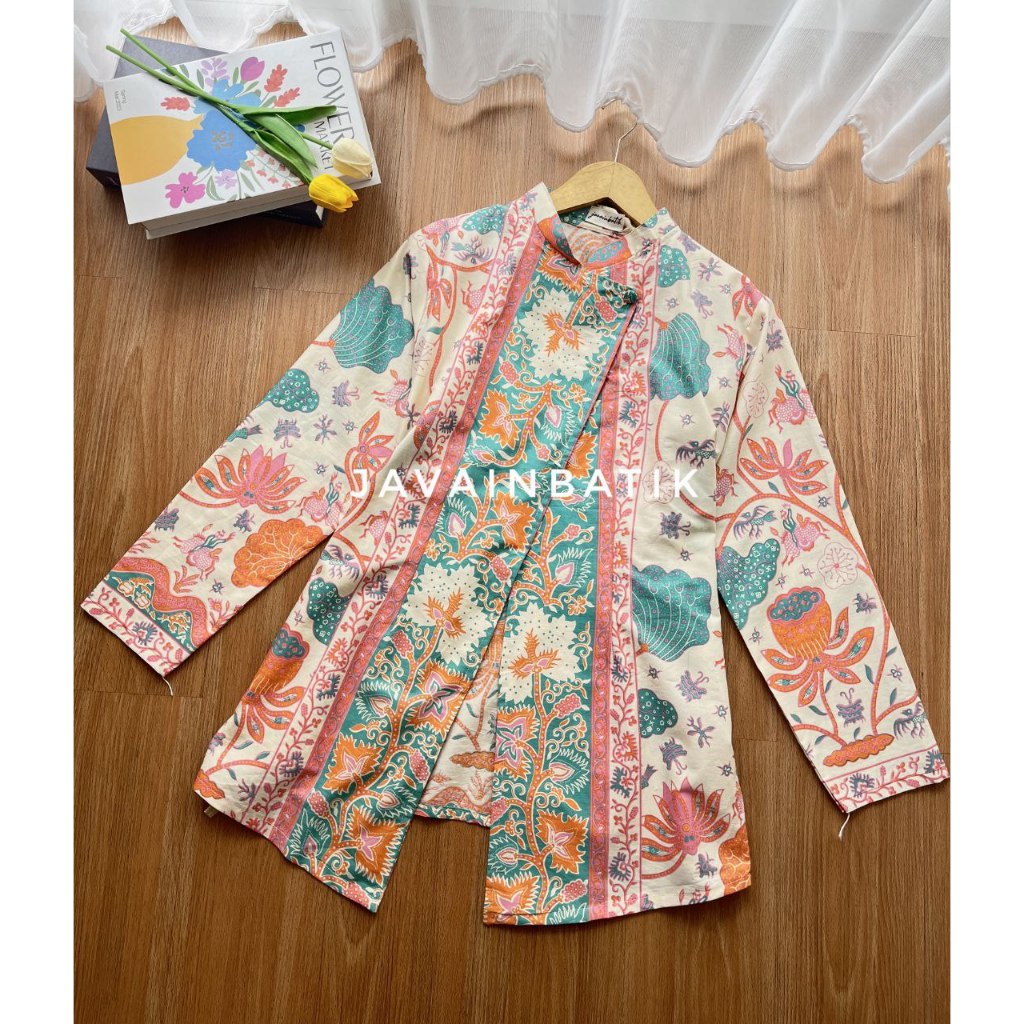 Jual javainbatik - TOP SARASWATI BATIK - atasan wanita - batik kerja - blouse batik wanita ...