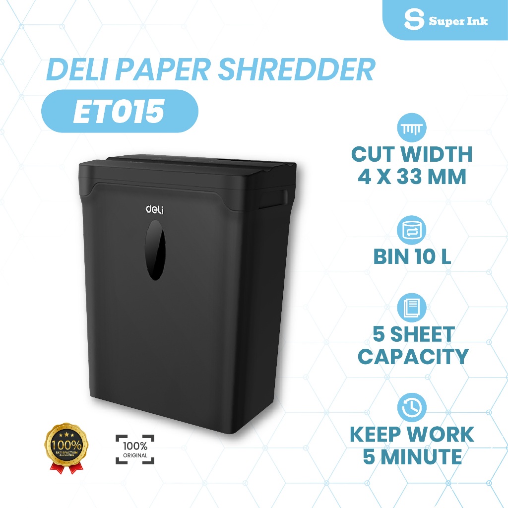 Jual DELI Paper Shredder - Mesin Penghancur Kertas Auto-Feed Heavy Duty ...