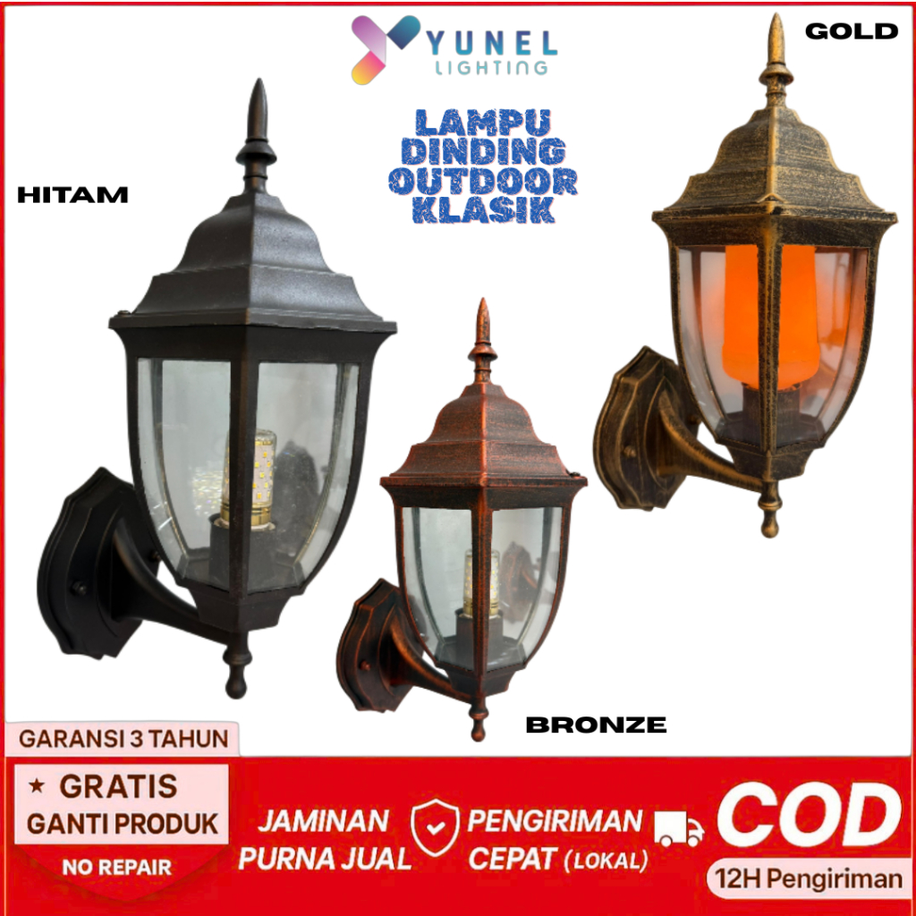 Jual YUNEL lampu dinding outdoor klasik dan antik 5018 | Shopee Indonesia