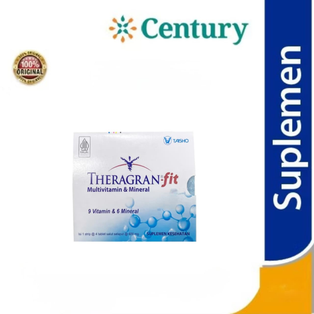 Jual Theragran Fit Multivitamin 1 Strip 4 tablet Untuk Defisiensi ...
