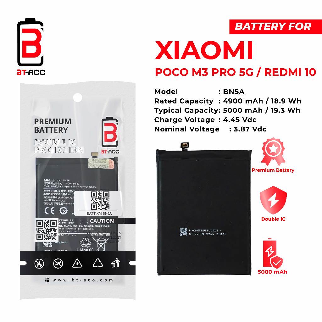 Jual BT-ACC Battery Baterai Batre For Xiaomi Poco M3 Pro 5G / Redmi 10 ...