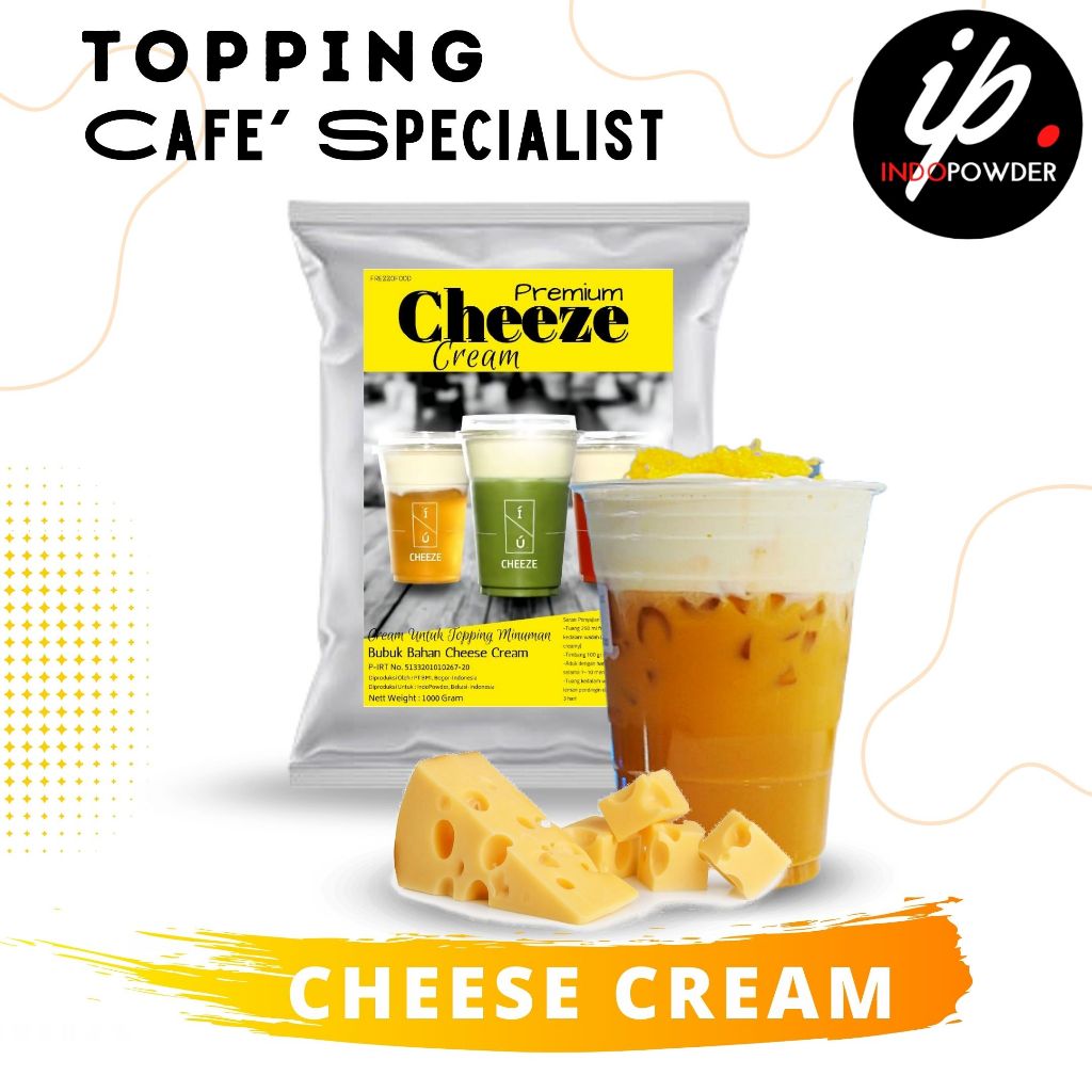 Jual PREMIUM Topping CHEESE TEA CREAM / FOAM Bubuk 1Kg Untuk Tambahan ...