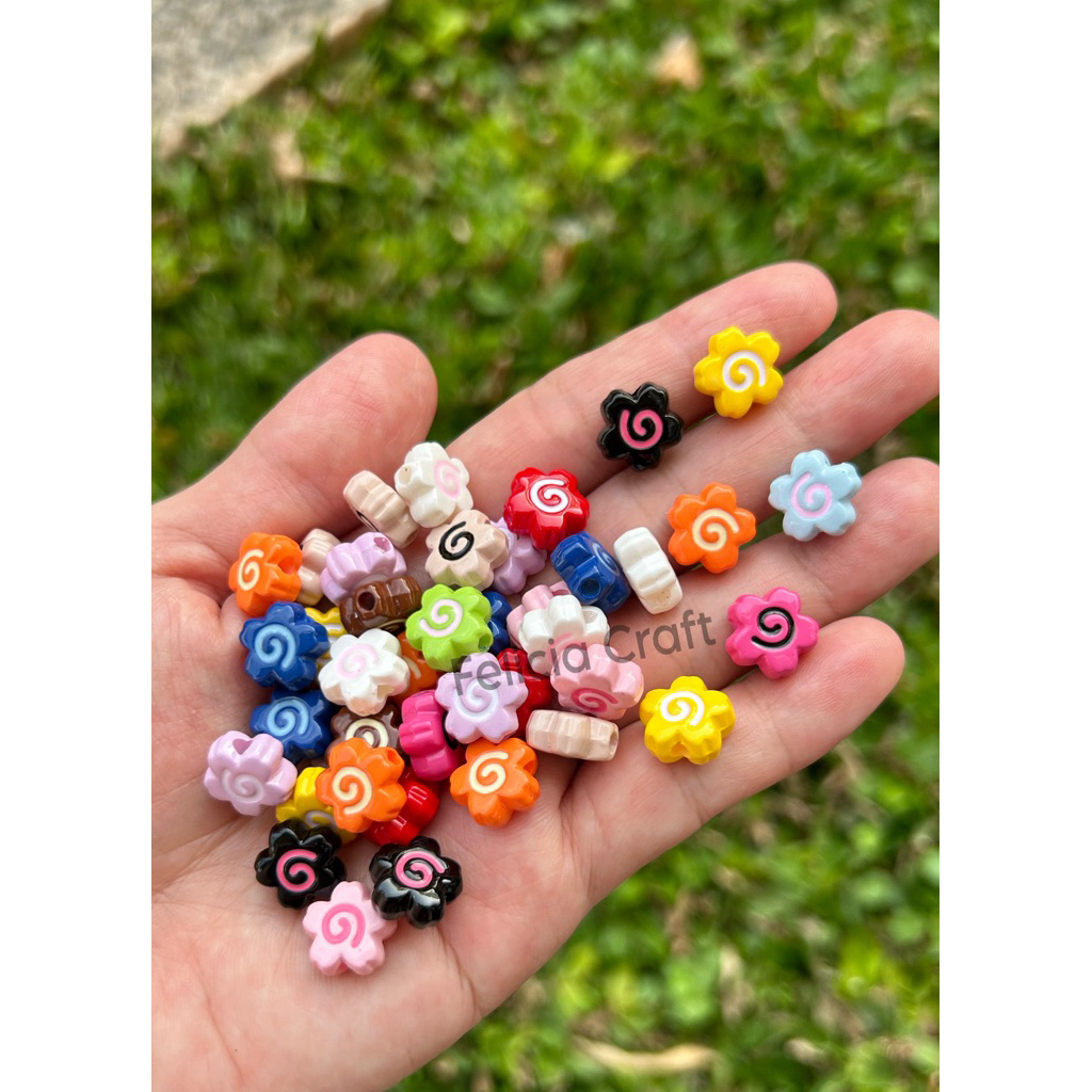 Jual [10pcs] Manik luxury solid sakura spiral 11mm | Shopee Indonesia