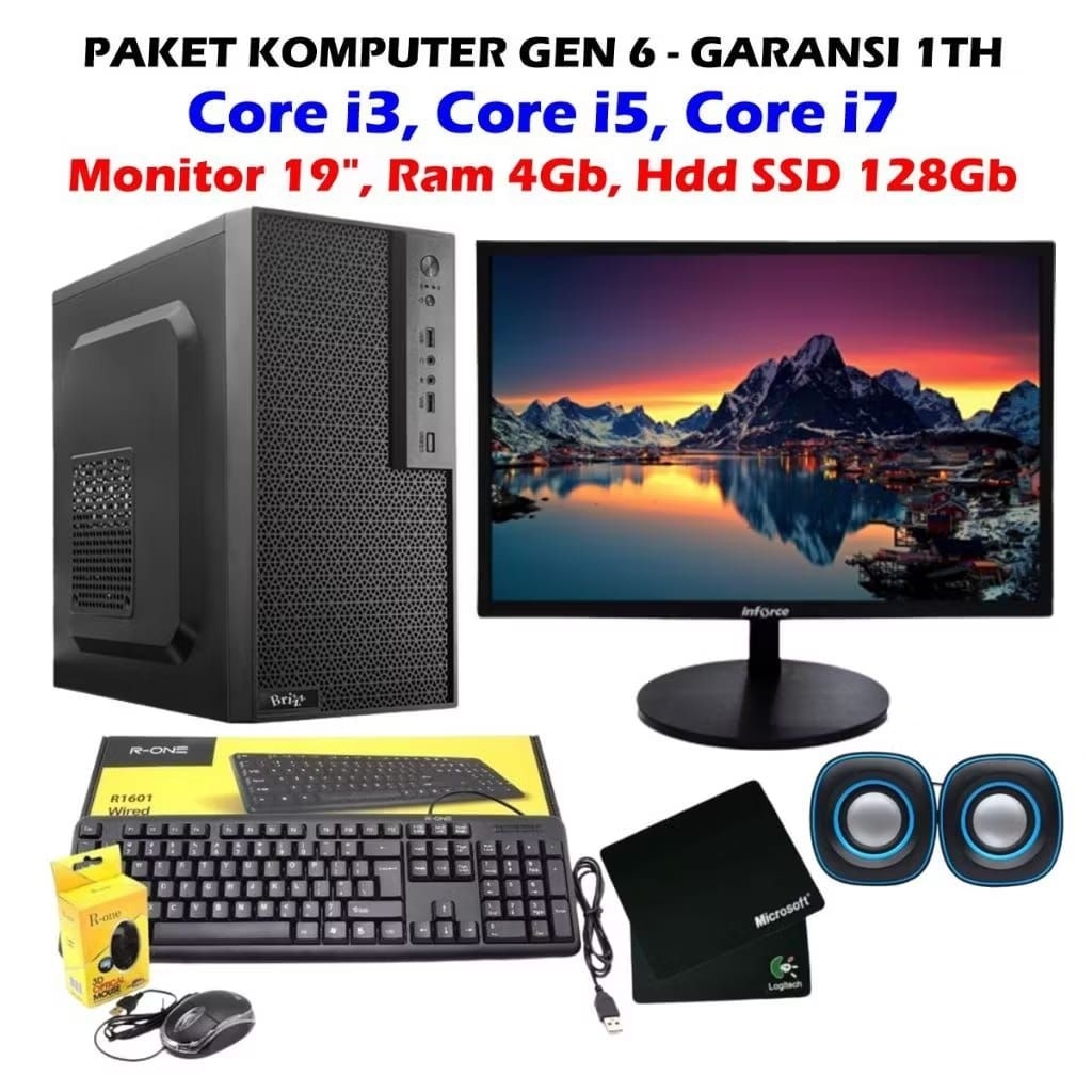 Jual PAKET KOMPUTER INTEL CORE i3-6100 GEN 6 - PAKET KOMPUTER CORE i5 ...
