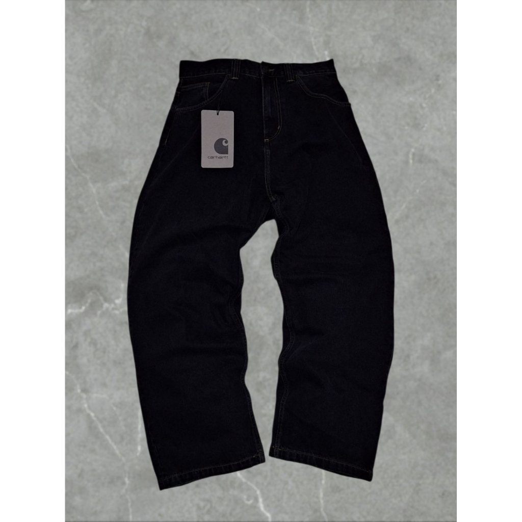 Jual CARHARTT WIP BRANDON PANTS BLACK DENIM STONE WASHED | Shopee Indonesia