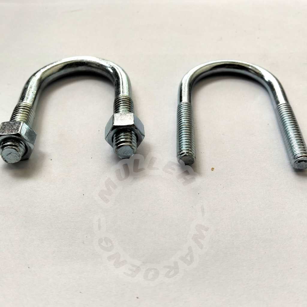 Jual U bolt 1 2 3 4 5 6 7 8 12 20 Inch / klem pipa ubolt / Besi zinc ...