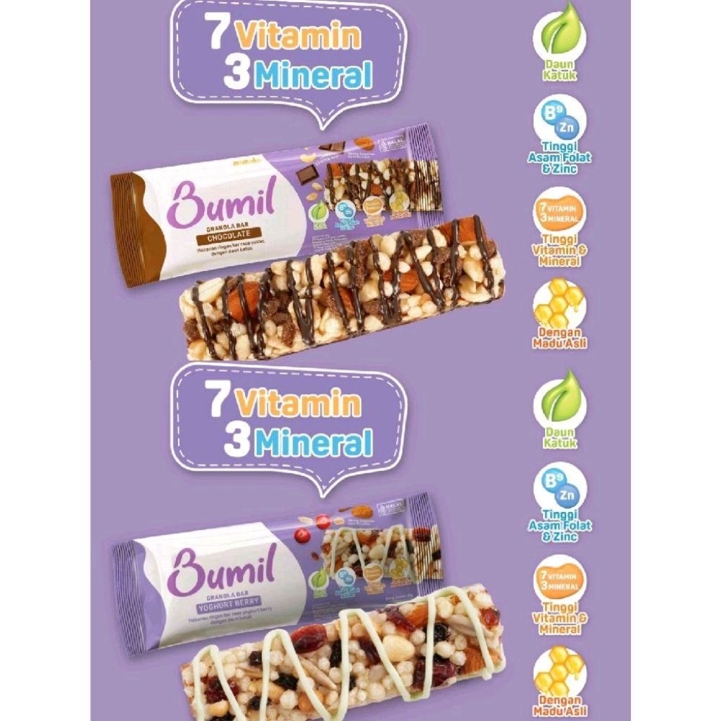 Jual BUMIL Granola Bar Yoghurt Berry/ Chocolate 26gr • Makanan Ringan ...