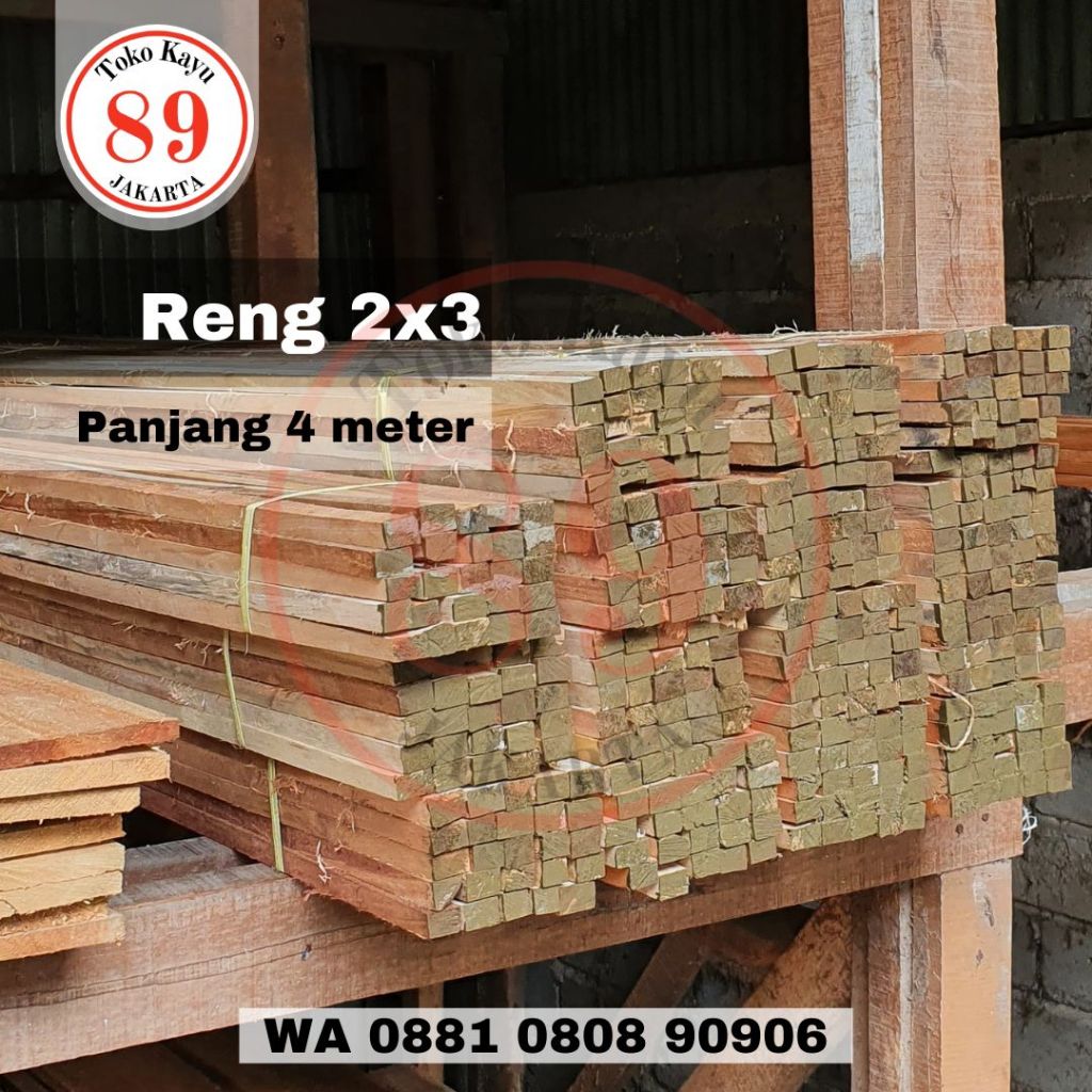 Jual Kayu Reng 2x3 Meranti batangan / ikatan / batangan biasa / ikatan ...
