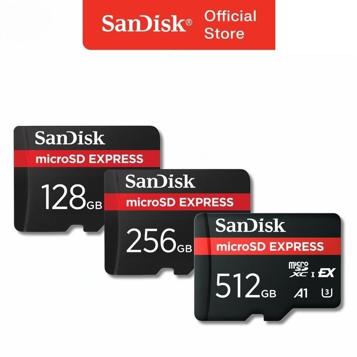 Jual SanDisk microSDXC Express Card 128GB / 256GB / 512GB A1 U3 (Up to ...