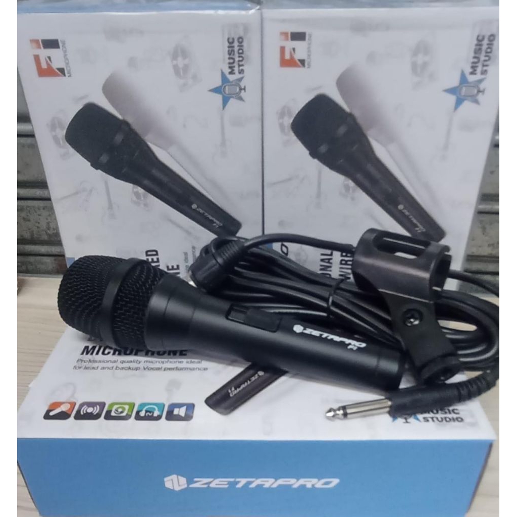 Jual ZETAPRO F1 Mic Kabel Dynamic Mikrofon Handled Microphone | Shopee ...