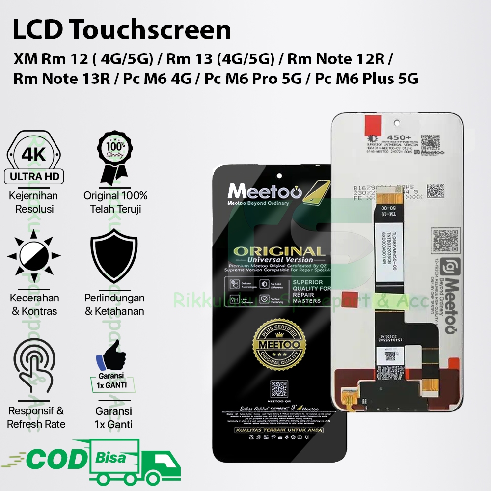 Jual LCD Touchscreen Redmi 12 / 13 (4G/5G) / Redmi Note 12R / Note 13R ...