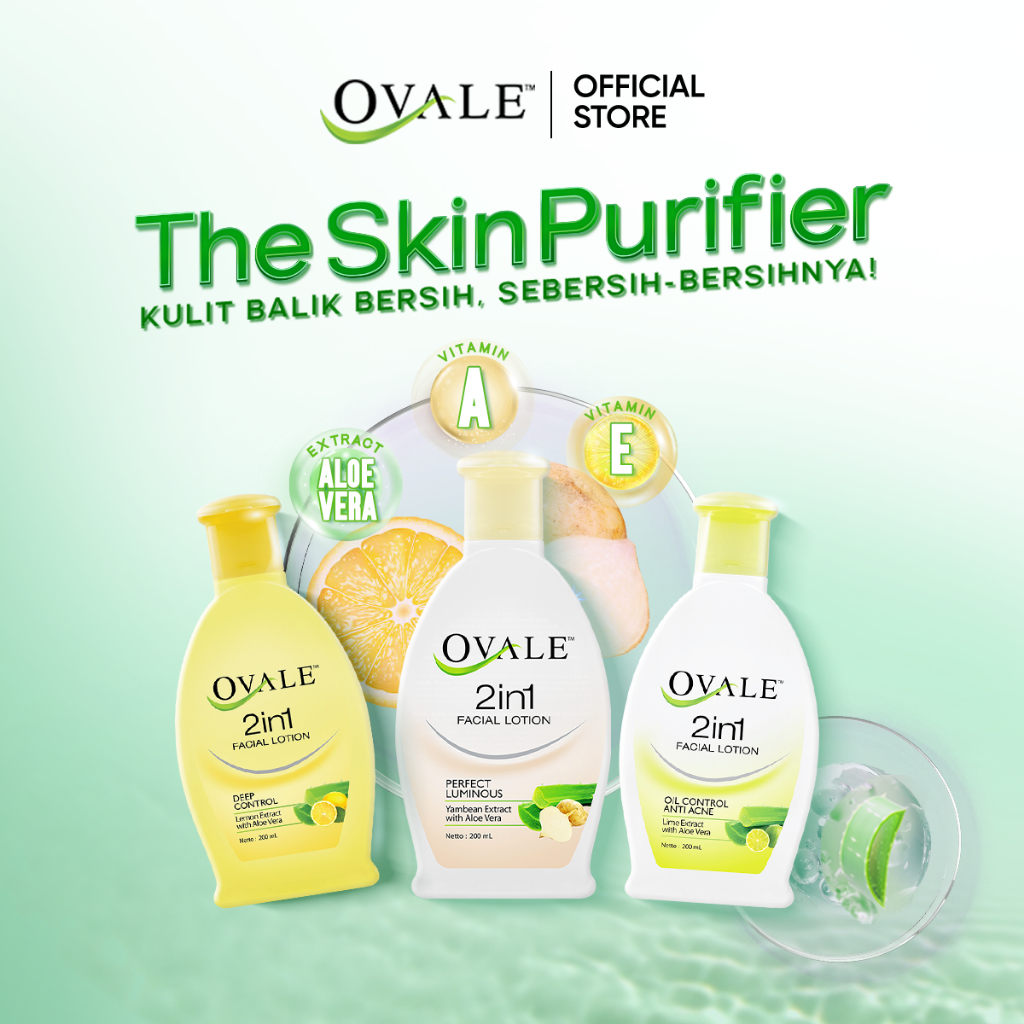 Jual Ovale 2in1 Facial Lotion Perfect Luminous 200ml | Facial Toner ...